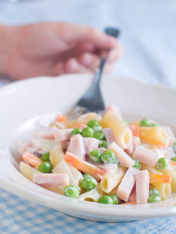 Pasta for kids stock image. Image of sauce, vegetable - 22388425