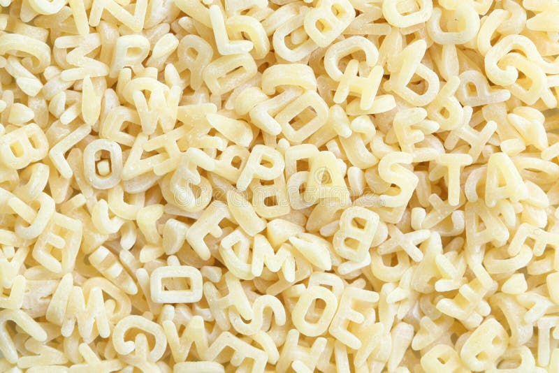 Pasta in letter form stock photo. Image of boiled, classical - 34195364