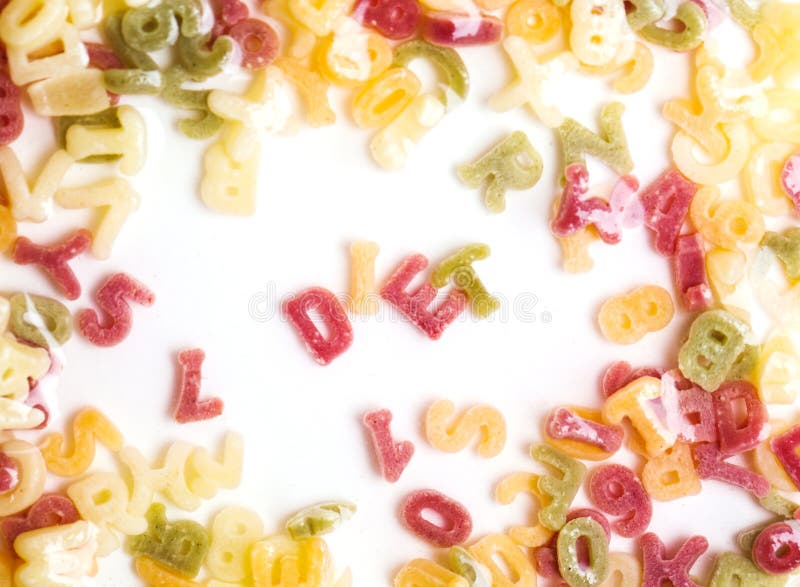 Pasta letters stock photo. Image of menu, diet, cook - 52498798