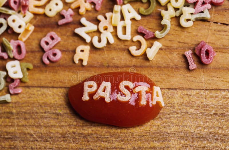 Pasta letters stock photo. Image of cuisine, colorful - 52499092