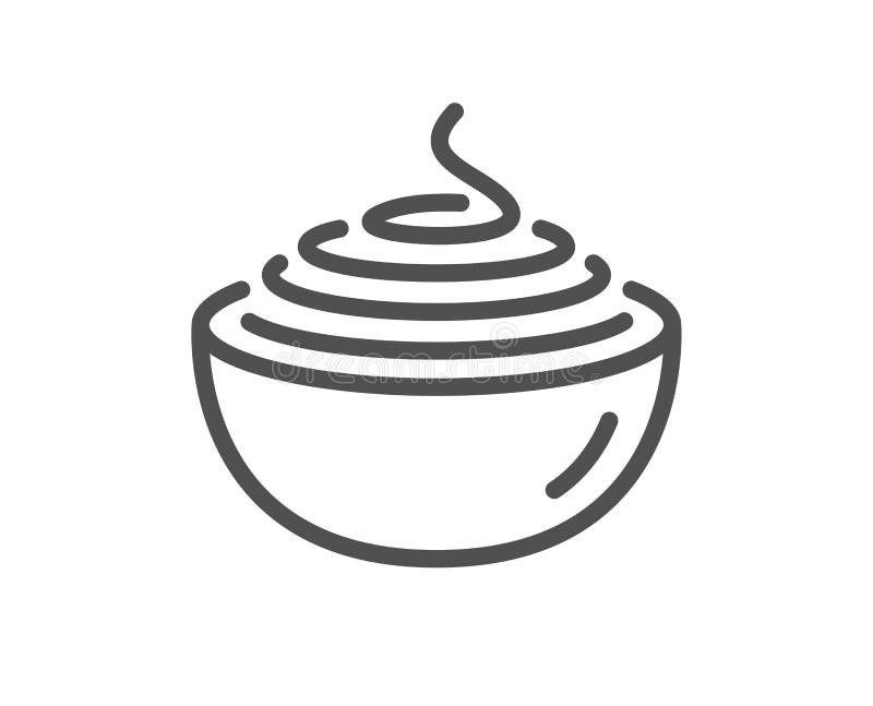 Pasta Line Icon. Spaghetti Plate Sign. Vector Stock Vector ...