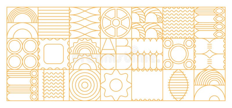 Pasta and Macaroni Abstract Geometric Pattern Stock Illustration ...