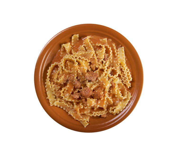 Pasta mafalde with beef stock photo. Image of classic - 34974140