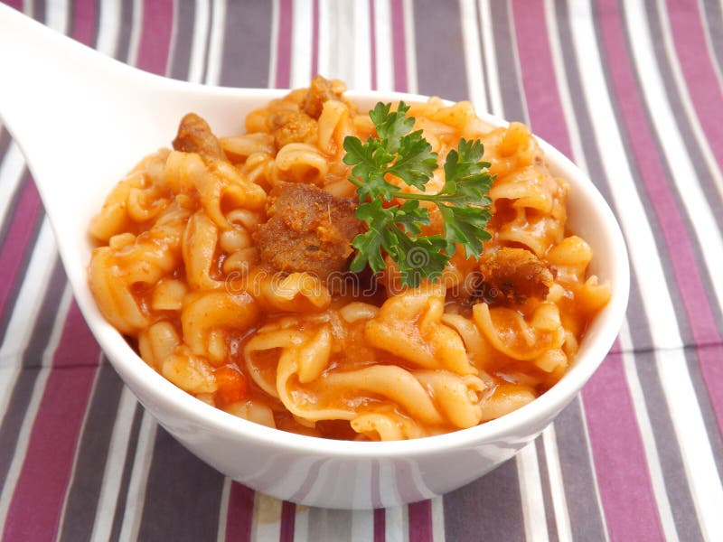 Pasta with meat stock photo. Image of meal, meat, dinner - 41879238