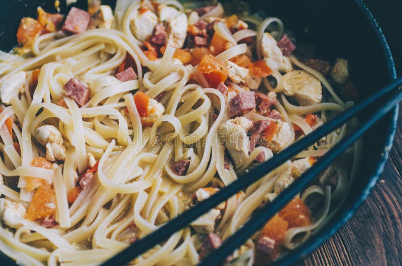 Pasta in Pan stock image. Image of culinary, health - 102840445