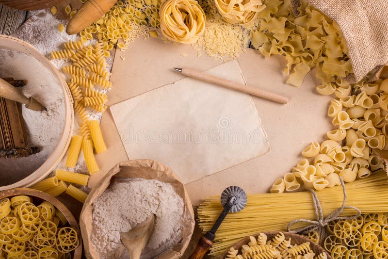 Pasta menu stock image. Image of macaroni, food, spaghetti - 48846337