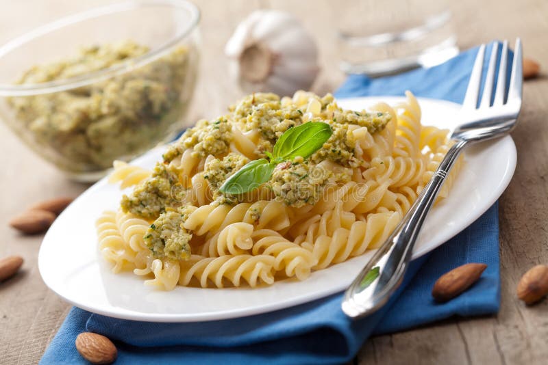 Pasta with olive tapenade stock photo. Image of blue - 23918830