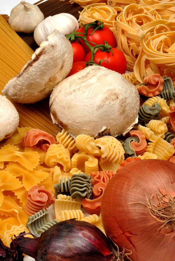 Pasta with Organic Mushroom Stock Image - Image of vegetables, gourmet ...