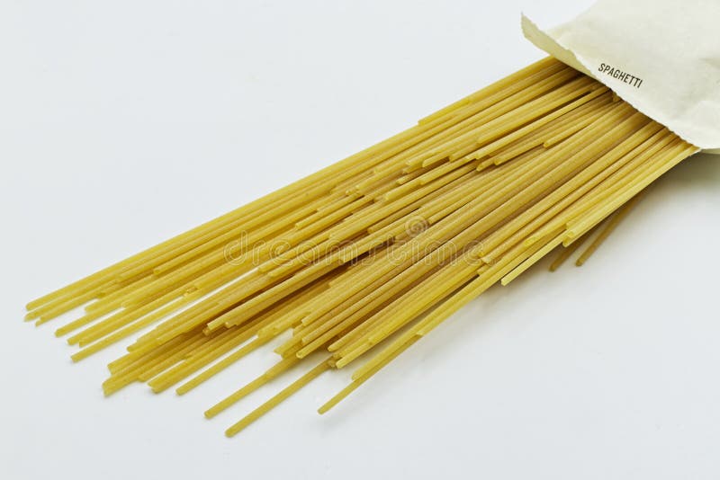 Pasta Package with Italian Raw Spaghetti Stock Photo - Image of pasta ...