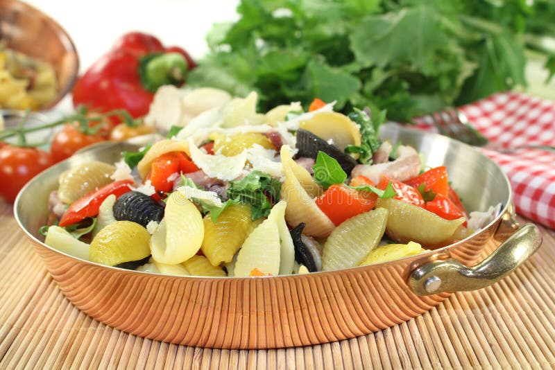 Pasta pan stock photo. Image of vegetables, mediterranean - 28973084