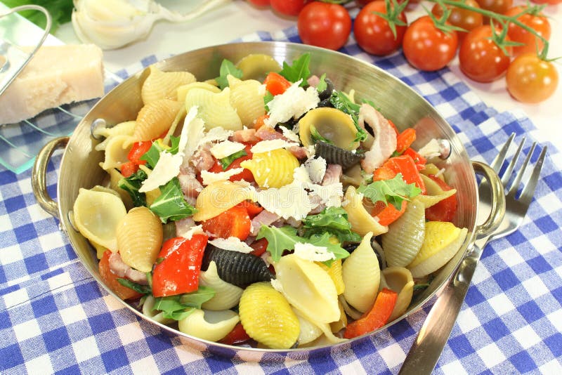 Pasta pan stock photo. Image of pasta, bell, green, strips - 29085424