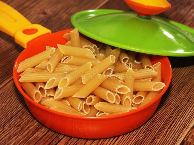 Pasta in the Pan, Assorted Dry Product. Stock Image - Image of closeup ...
