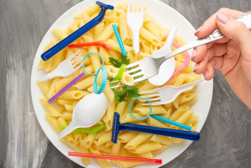 Pasta, Pasta with Garbage, Environmental Pollution, Garbage, Dirt ...