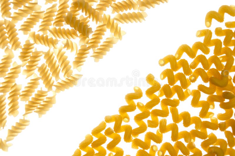 Pasta Pattern on a White Background Close-up Stock Photo - Image of ...