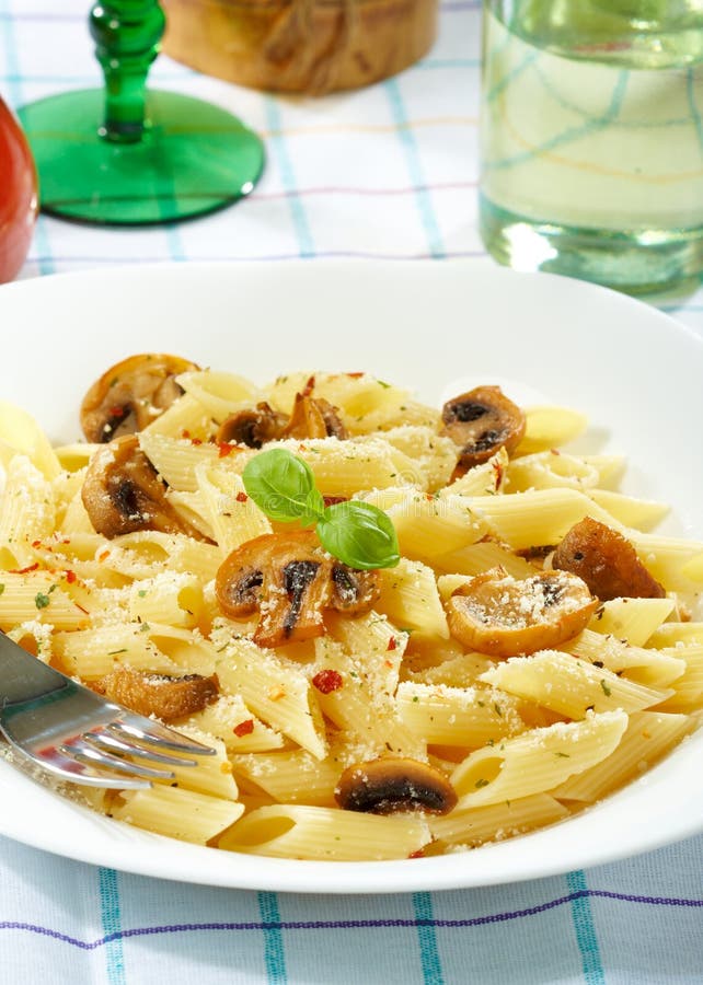 Pasta penne stock image. Image of garnish, gourmet, table - 19460831