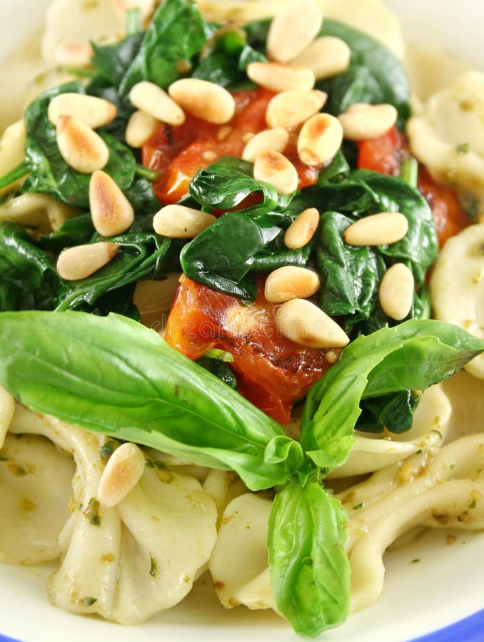 Pasta with Pine Nuts stock image. Image of natural, fresh - 4964677