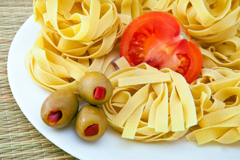 Pasta on a plate stock image. Image of mediterranean - 19105169