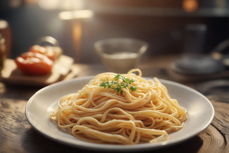 Pasta in a Bowl. Serving of Hot Spaghetti Stock Illustration ...