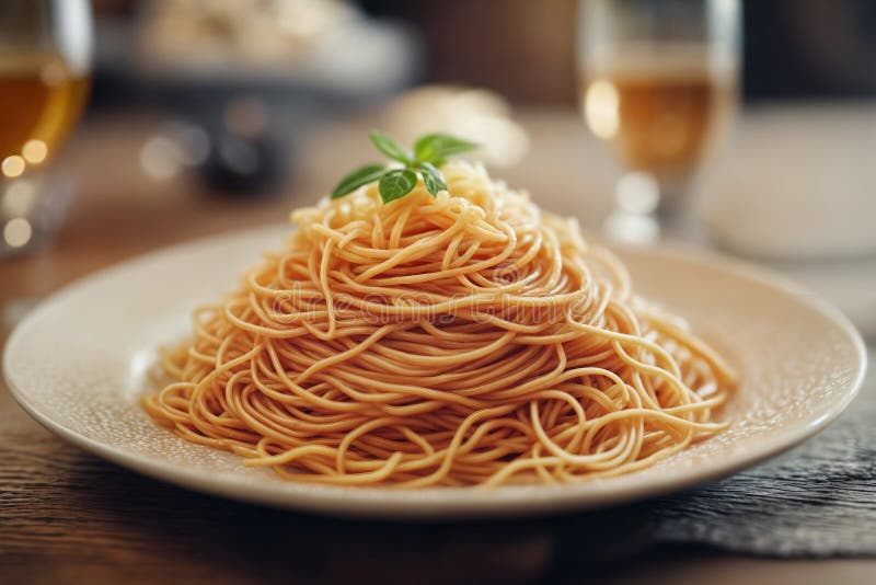Pasta in a Bowl. Serving of Hot Spaghetti Stock Illustration ...