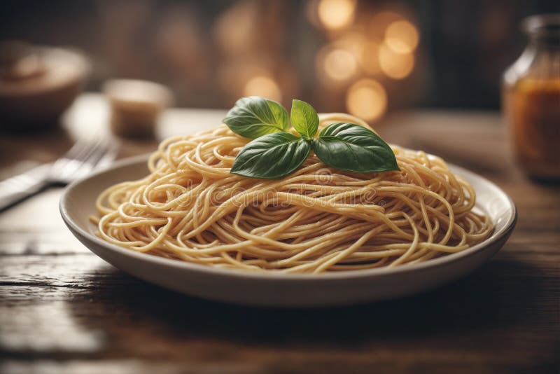 Pasta in a Bowl. Serving of Hot Spaghetti Stock Illustration ...