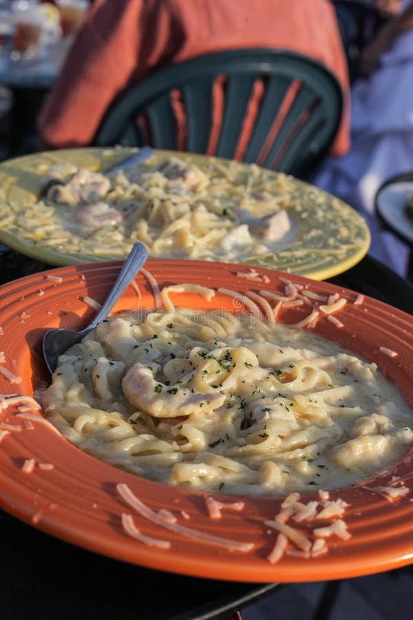 Pasta plates stock photo. Image of white, orange, cuisine - 25157666