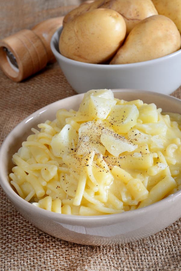 Pasta and potatoes stock photo. Image of maccheroni, vegetables - 42825986