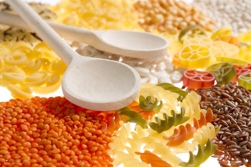 Pasta rice and pulses stock image. Image of colorful - 27718655
