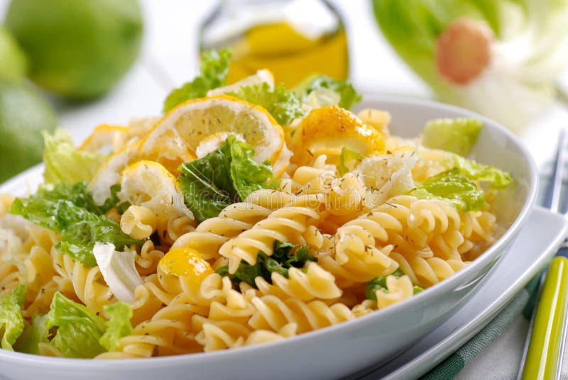 Pasta salad with lettuce stock photo. Image of dinner - 33065212