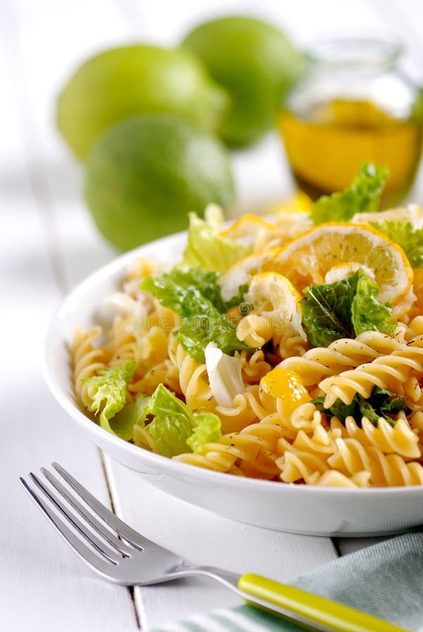 Pasta salad with lettuce stock photo. Image of lunch - 33065236