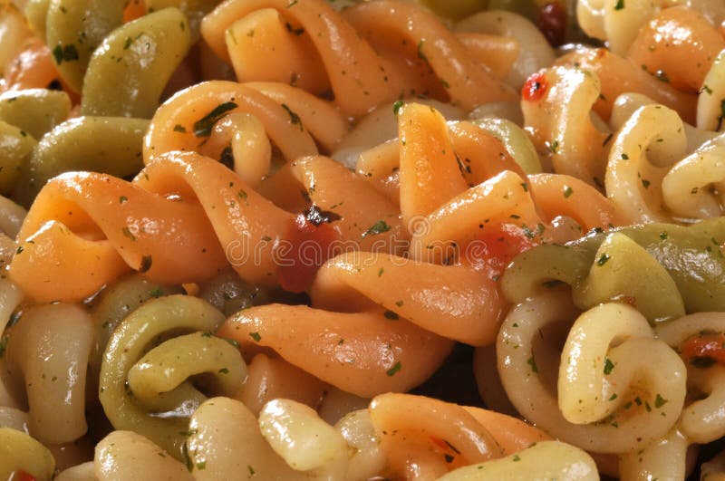 Pasta salad macro stock photo. Image of food, pasta, olive - 22057972