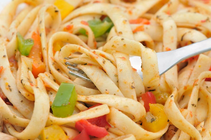 Pasta salad macro stock photo. Image of salad, colored - 9568796