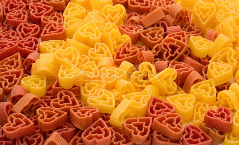 Pasta in shape of heart stock photo. Image of natural - 49924904
