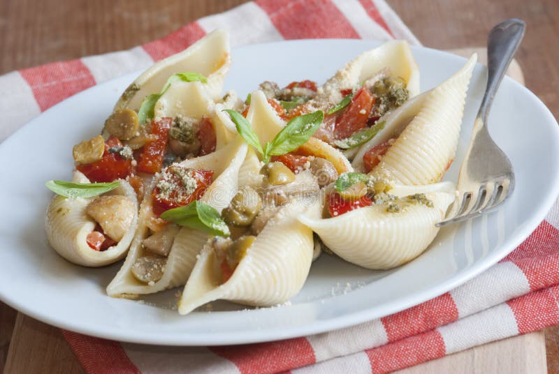 Pasta shells stock photo. Image of roast, vegetarian - 23145514