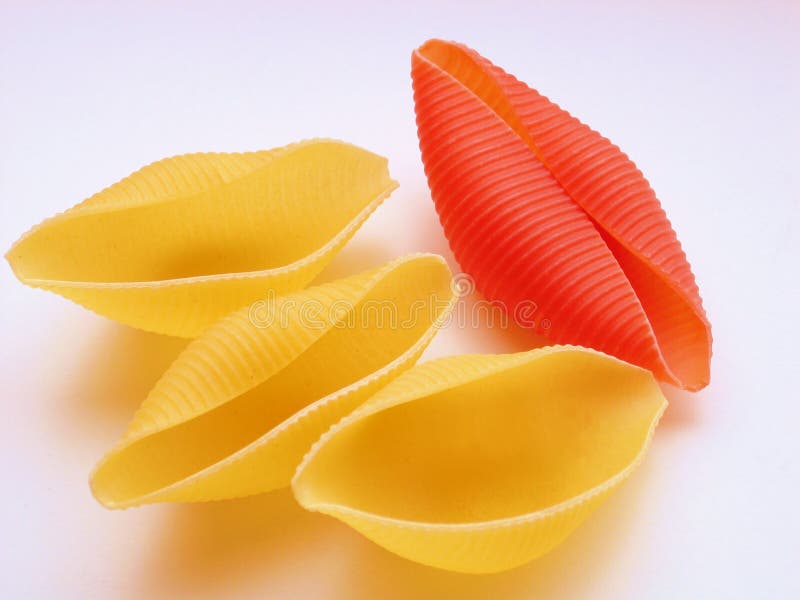 Pasta Shells with Ricotta Cheese and Tomato Sauce Stock Image - Image ...