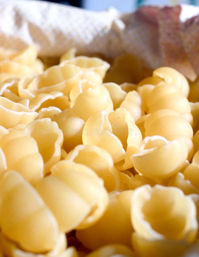 Pasta Shells with Ricotta Cheese and Tomato Sauce Stock Image - Image ...