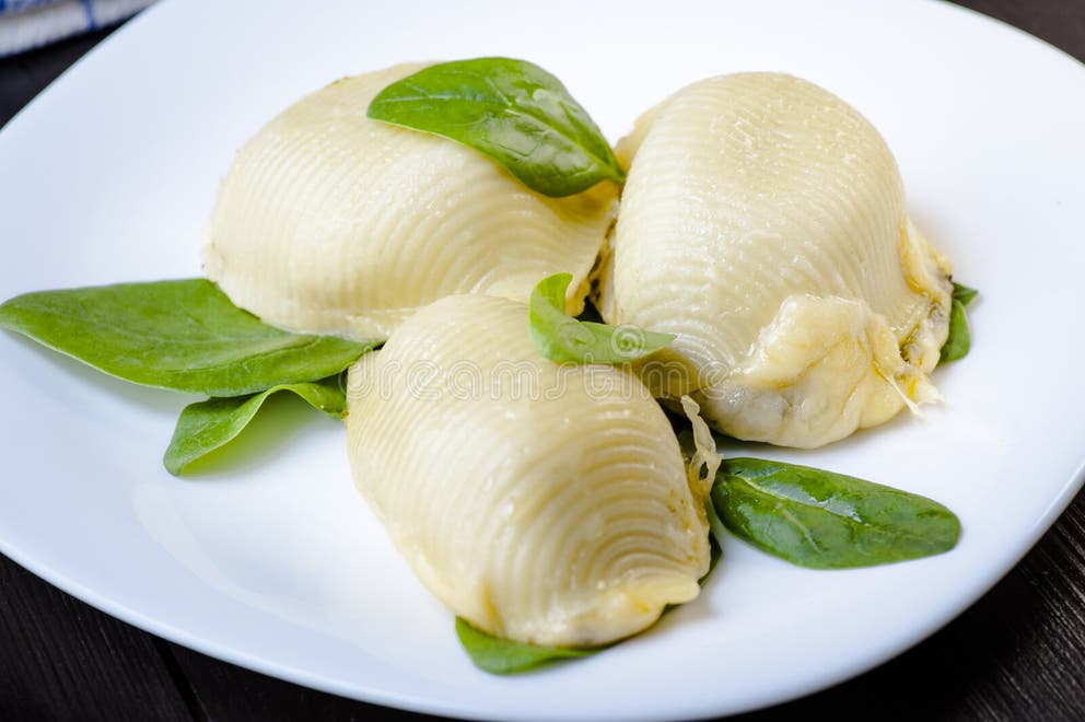Pasta snail shells stock photo. Image of meal, tomato - 64812312