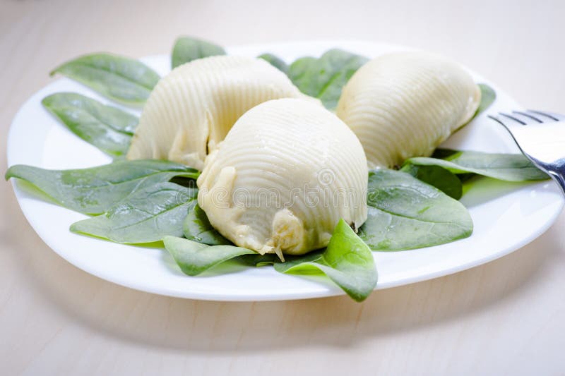 Pasta snail shells stock image. Image of plate, diet - 64812315