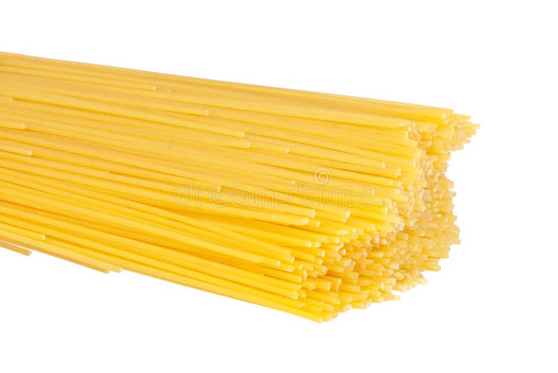 Pasta Spaghetti Dry Isolated on the White Stock Photo - Image of ...