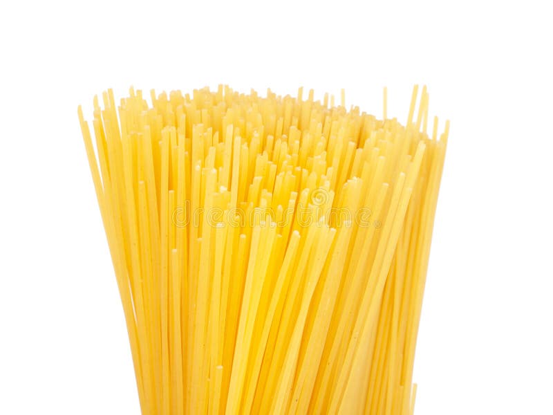 Pasta Spaghetti Dry Isolated on the White Stock Photo - Image of ...
