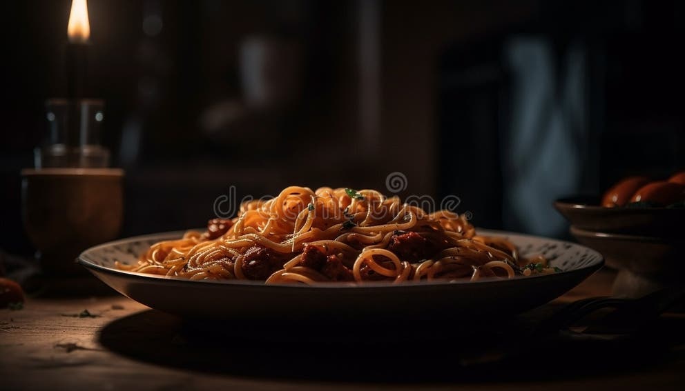 Pasta, Spaghetti Nest Isolated on Counter Stock Illustration ...