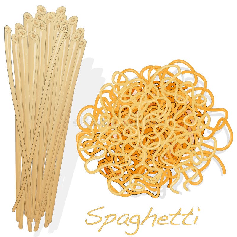 Pasta. Spaghetti Vector Illustration Stock Vector - Illustration of ...