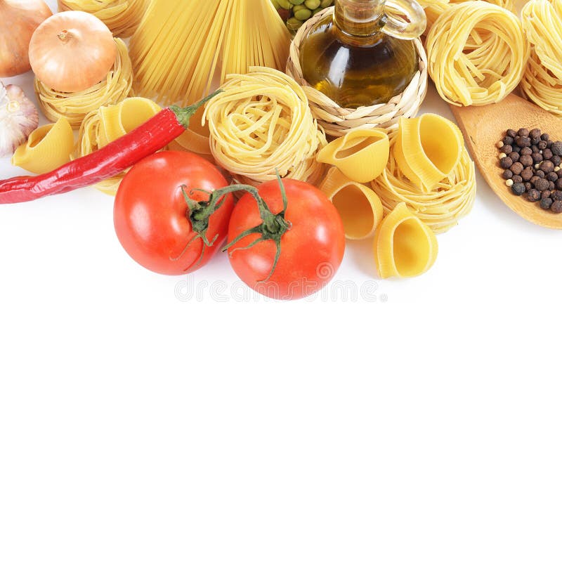 Pasta with Spices and Vegetables Stock Photo - Image of preparing ...