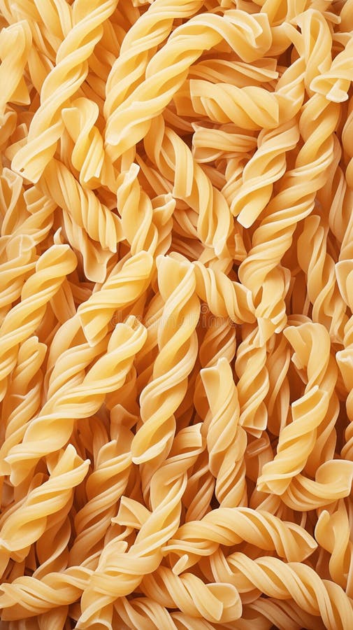 Pasta Spiral Texture Boiled Egg Noodles Pattern, Top Down View Stock ...