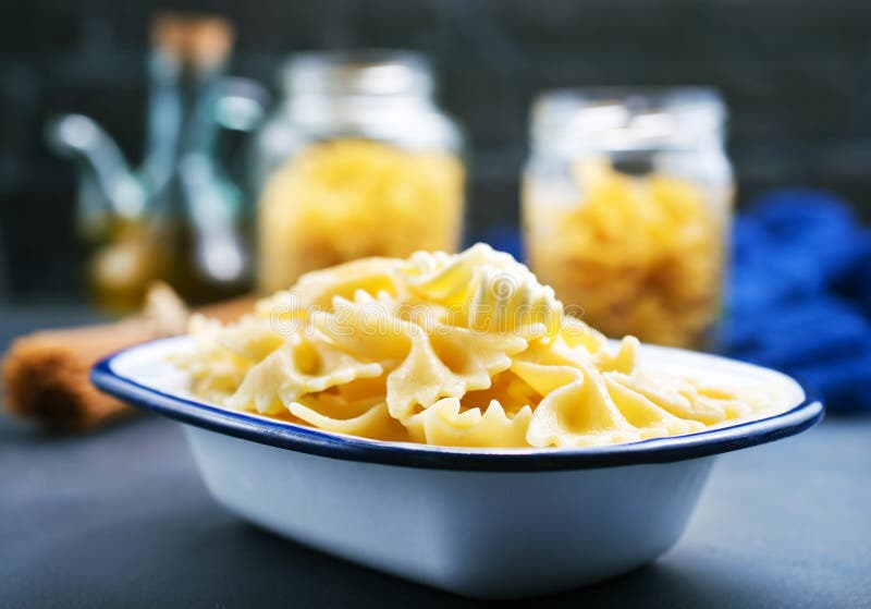 Pasta Sprinkled with Cheese Stock Image - Image of cooked, farfalle ...