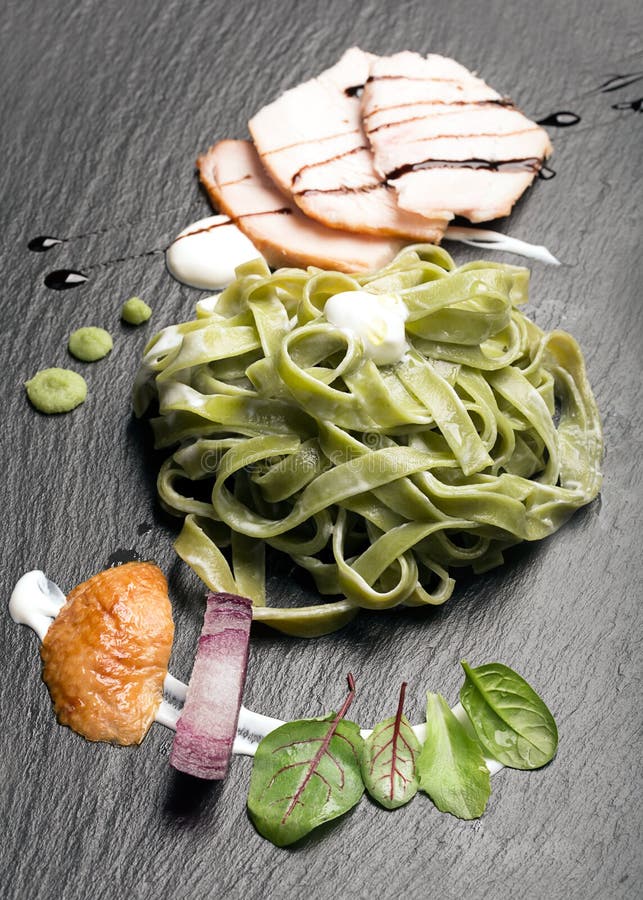 Pasta tagliatelle stock photo. Image of lunch, duck, plate - 63070912