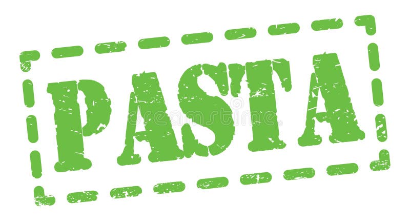 PASTA Text Written on Green Stamp Sign Stock Illustration ...