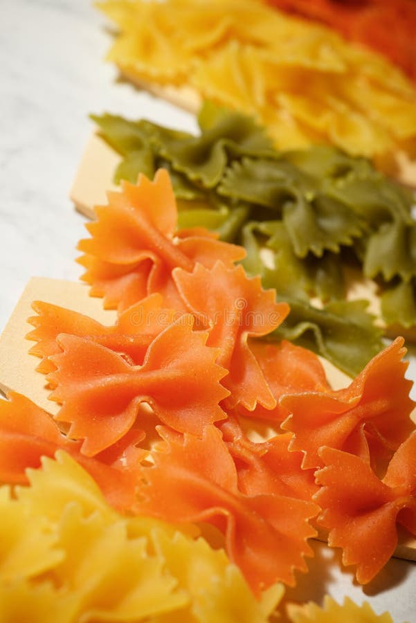 Pasta ties close up stock image. Image of kitchen, multicolored - 209992015