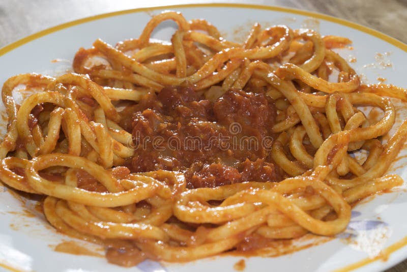 Pasta with tomato puree stock image. Image of nutrition - 55278947