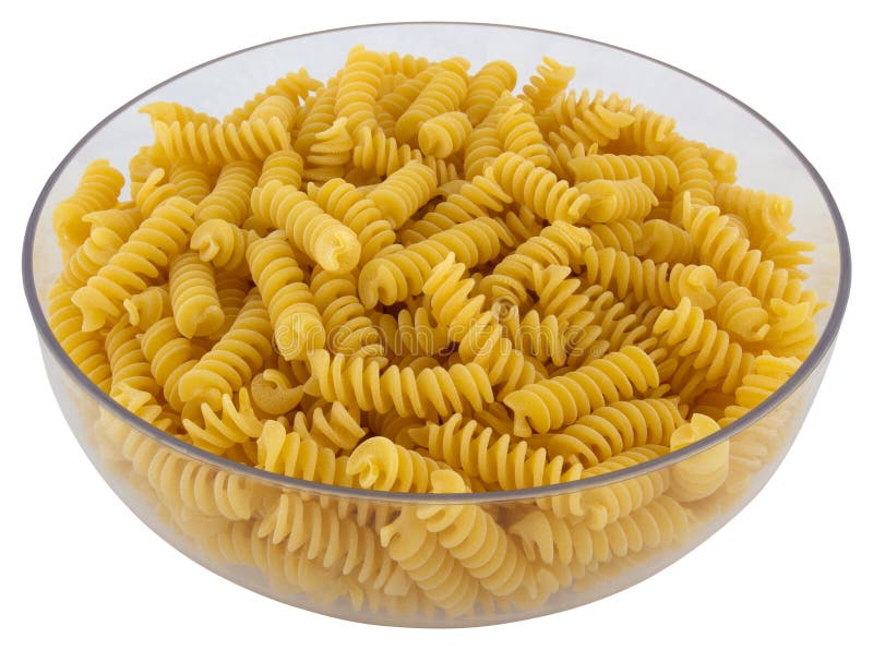 Pasta in transparent bowl stock image. Image of cook - 29368241