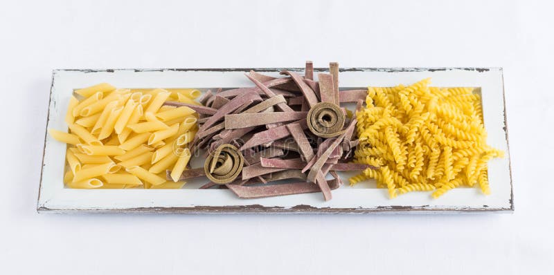Pasta on the tray stock image. Image of eating, calories - 57778195